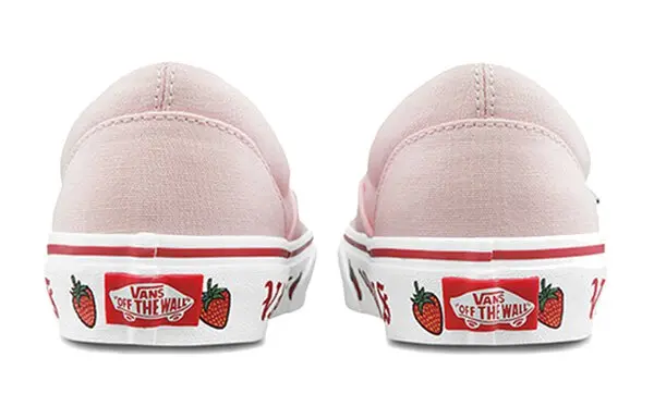 VANS Classic Slip-on Sidewall Print Strawberry Sneakers