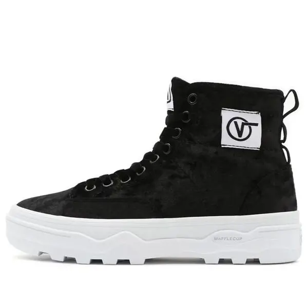 VANS Crushed Velvet Sentry Wc High Top Sneakers - Black/white