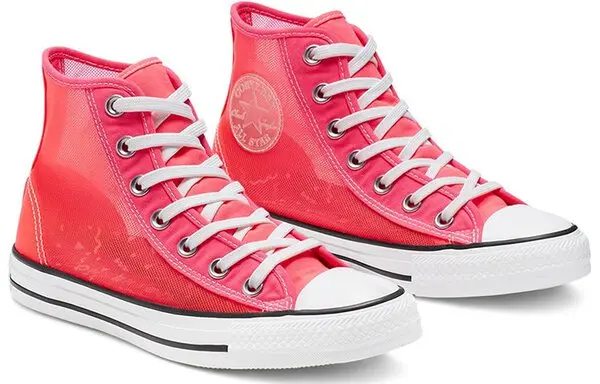 CONVERSE Chuck Taylor All Star High Top "see Thru Racer Pink - Red
