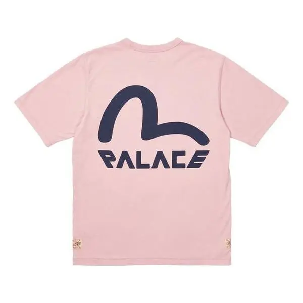PALACE X Evisu Fw21 Seagull T-shirt Nectar Logo T-shirt - Pink