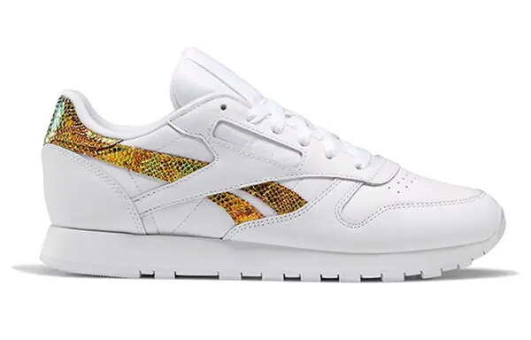 REEBOK Classic Leather Iridescent Snakeskin Stripe - White