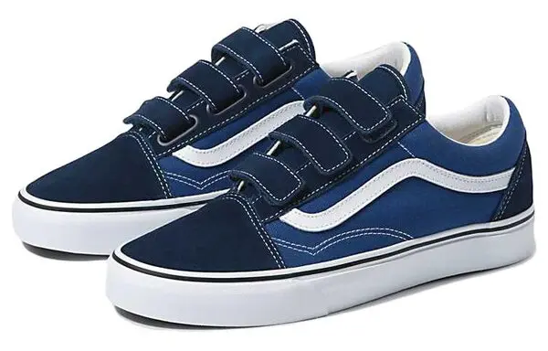 VANS Old Skool Suede Canvas Velcro Low Top - Blue