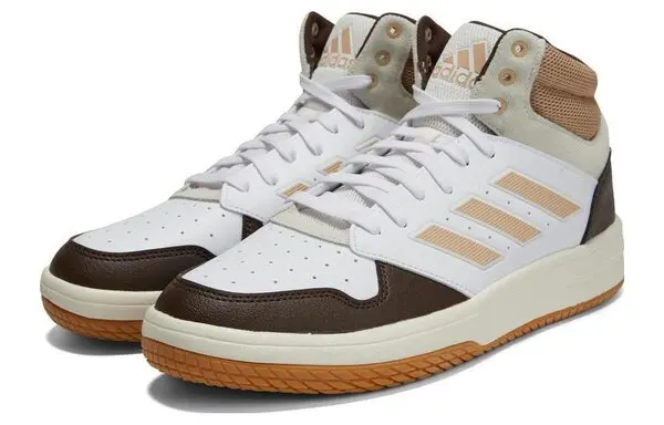 Adidas Gametaker High Top Sneakers - White/brown