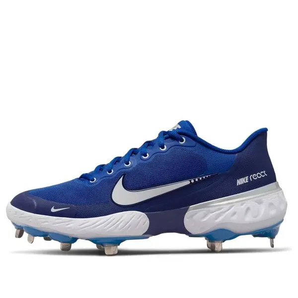 Nike Alpha Huarache Elite 3 Low Baseball Cleats - Blue/white