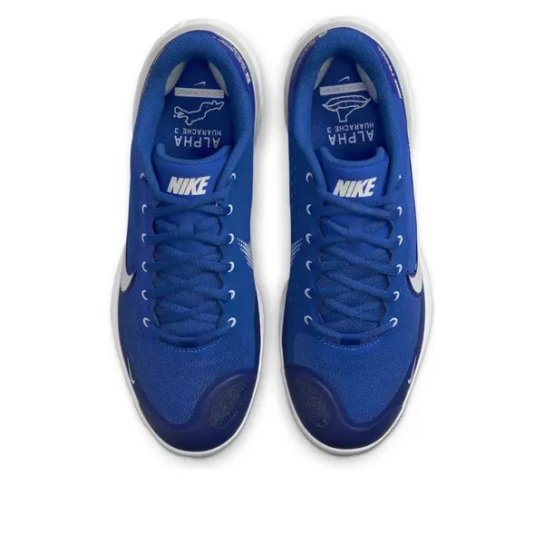 Nike Alpha Huarache Elite 3 Low Baseball Cleats - Blue/white