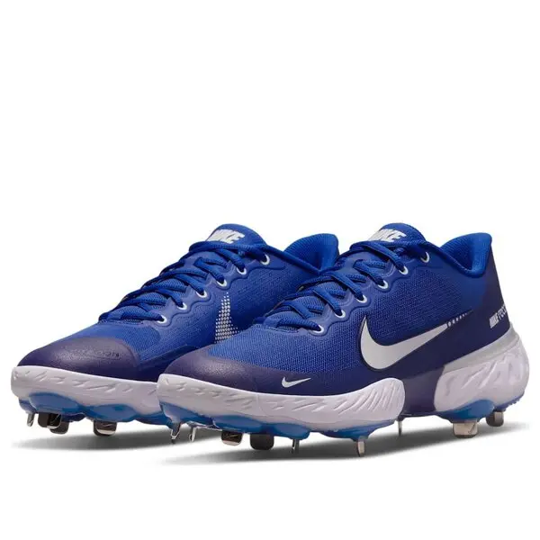 Nike Alpha Huarache Elite 3 Low Baseball Cleats - Blue/white