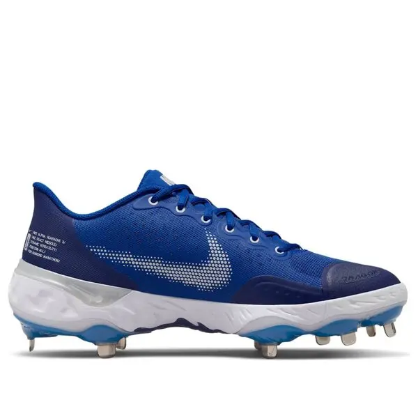 Nike Alpha Huarache Elite 3 Low Baseball Cleats - Blue/white