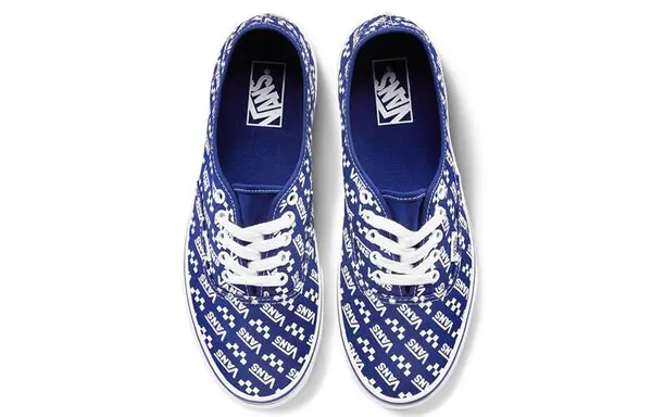 VANS Authentic Low Top Logo Repeat Sneakers - Blue