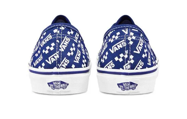 VANS Authentic Low Top Logo Repeat Sneakers - Blue