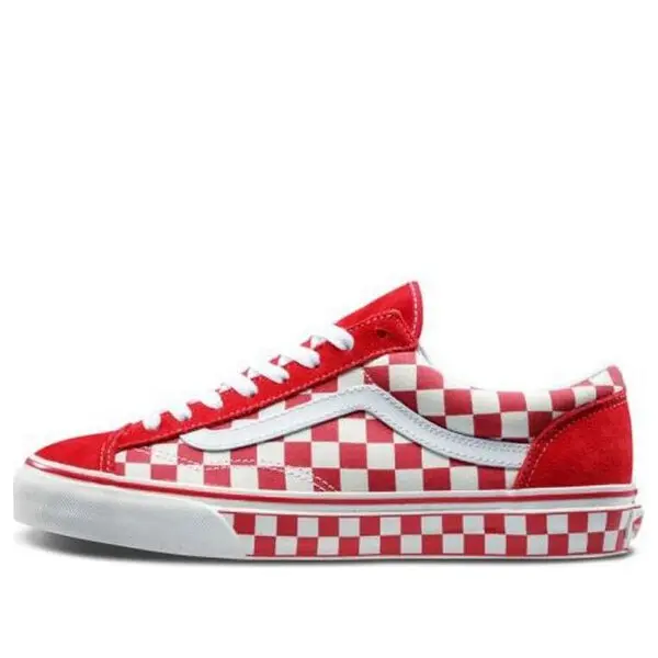 VANS Style 36 Checkerboard Lace-up Sneakers - Red/white