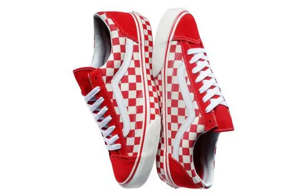 VANS Style 36 Checkerboard Lace-up Sneakers - Red/white