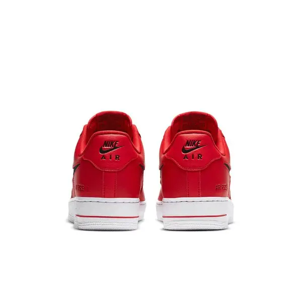Nike Force 1 '07 Lv8 "cut Out Swoosh University Red" Low Top Sneakers - Red/black