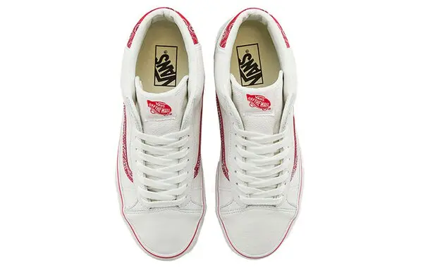VANS Mid Skool 37 Sport Paisley Sneakers - Cream/red