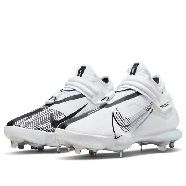 Nike Force Zoom Trout 7 Baseball Cleats - White/black/dynamic Turquoise
