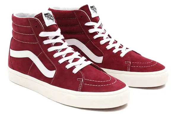 VANS Sk8-hi Pig Suede Sneakers - Wine Red