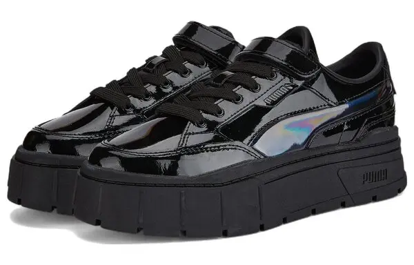 PUMA Mayze Stack Patent Iridescent Sneakers - Black