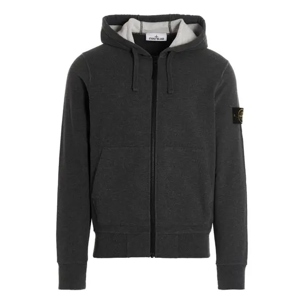 Stone Island Patch Hoody Jacket - Dark Grey