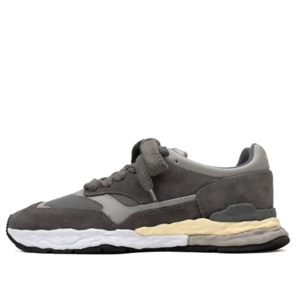 Mihara Yasuhiro George Og Sole Mix Material Low-top Sneaker - Grey/white