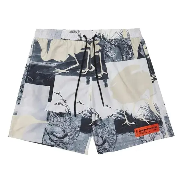 Heron Preston Cutout Swimshorts - Grey