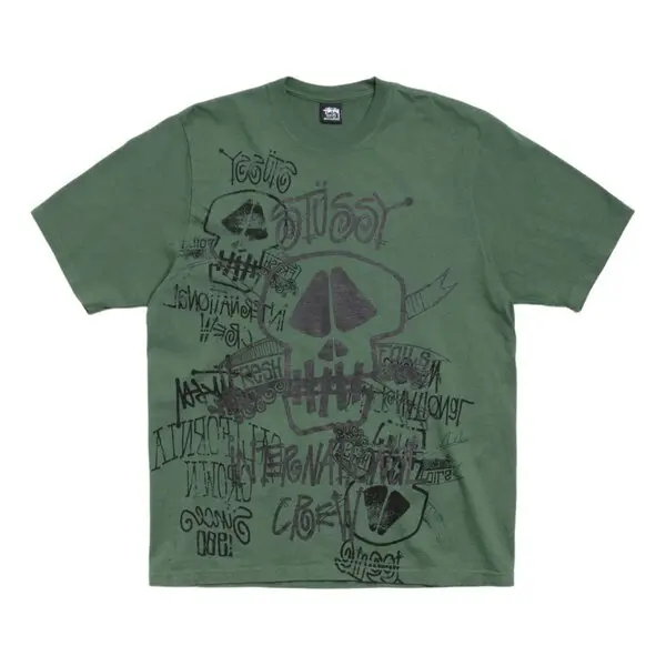 StÜssy Skulls T-shirt Pigment Dyed