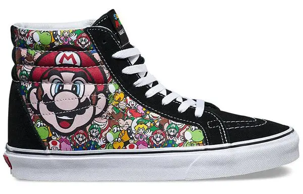 VANS Nintendo X Sk8-hi Reissue 'mario And Luigi' High-top Sneakers - Black