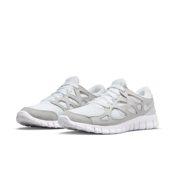 Nike Free Run 2 Summit White Goldtone Sneakers - Gray/white