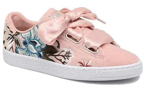 PUMA Basket Heart Hyper Embroidery Peach - Pink