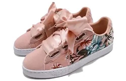 PUMA Basket Heart Hyper Embroidery Peach - Pink