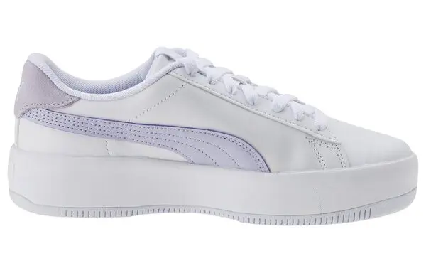 PUMA Lily Platform Laced Sneakers - White/purple