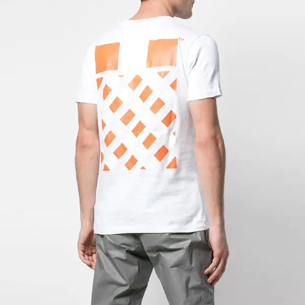 Off-White X Mca Crossover Mona Lisa Printing Round Neck Pullover Short Sleeve Slim Fit Version White