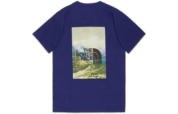 Gucci X The North Face Fw21 T-shirt - Blue