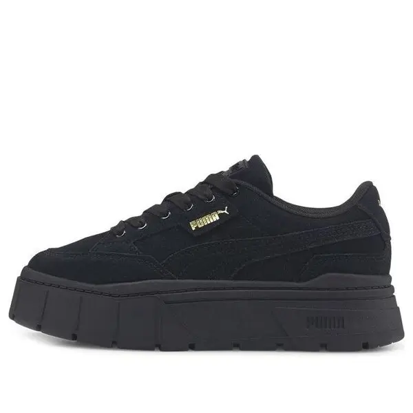 PUMA Mayze Stack Suede Platform Sneakers - Black