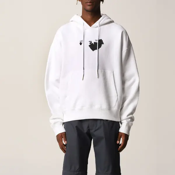 Off-White Logo Print Pullover Hoodie