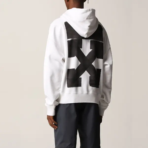 Off-White Logo Print Pullover Hoodie