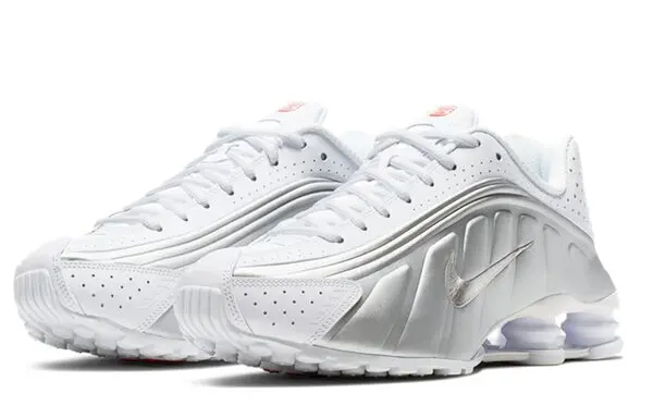 Nike Shox R4 "white Metallic" Sneakers - Silvergrey