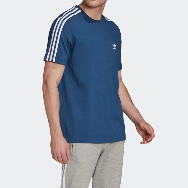 Adidas Originals Tech Tee Logo Printing Short Sleeve - Blue