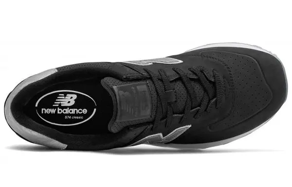 NEW BALANCE 574 Low Top Sneakers - Black/silver/white