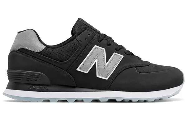 NEW BALANCE 574 Low Top Sneakers - Black/silver/white