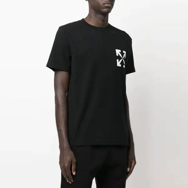 Off-White Chest Printing Short Sleeve Black