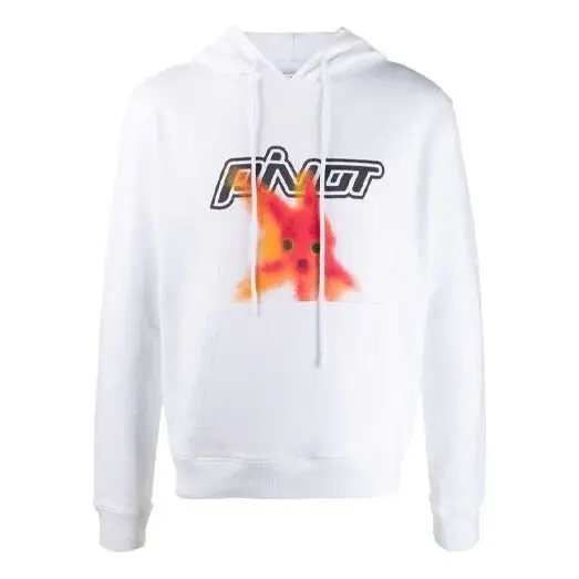 Off-White Fw20 Plastic Fish Logo Hoodie - White