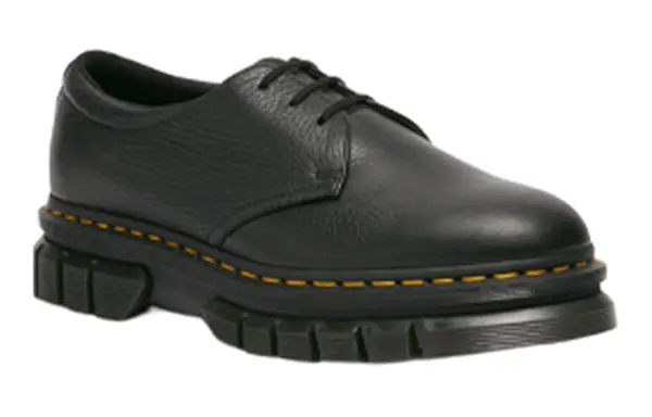 Dr. Martens Rikard Lunar Leather Platform Low Top Casual Shoes - Black