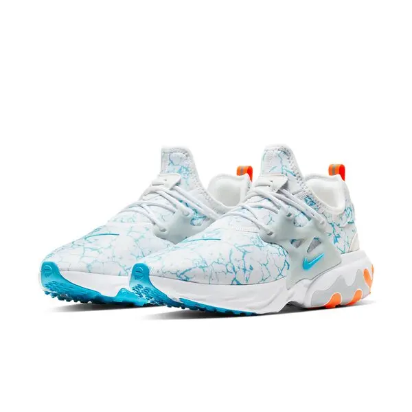 Nike React Presto "cracked" Sneakers - White/blue