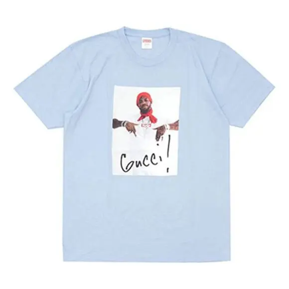 Supreme Fw16 Gucci Mane Tee - Light Blue