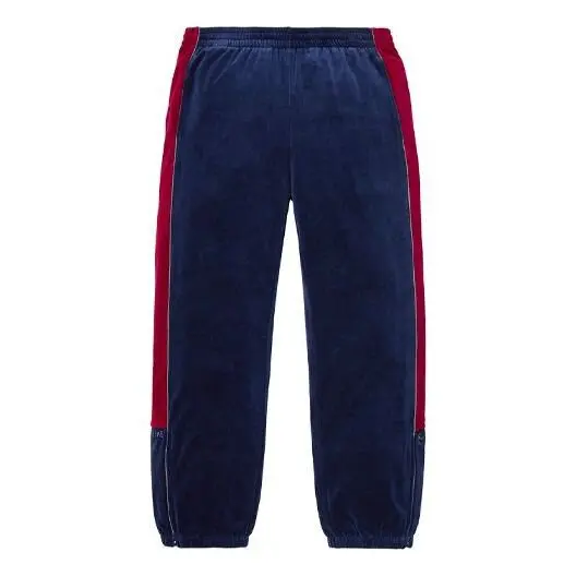Supreme Fw18 Velour Track Pant - Blue
