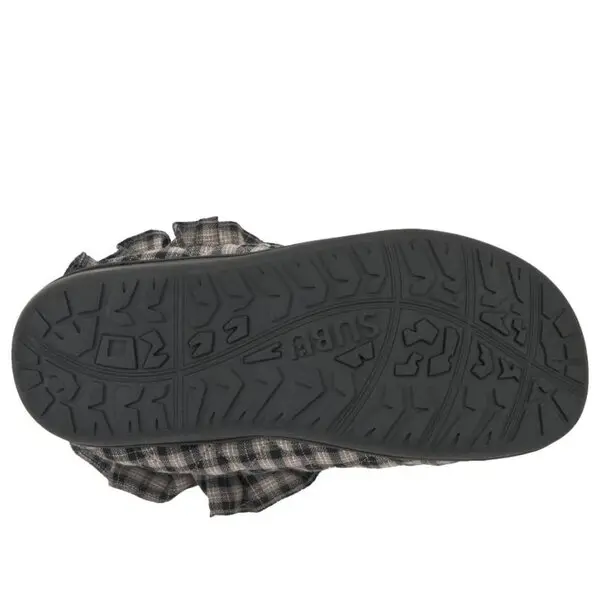 SUBU X Coyseio Fluff Check Padded Slippers