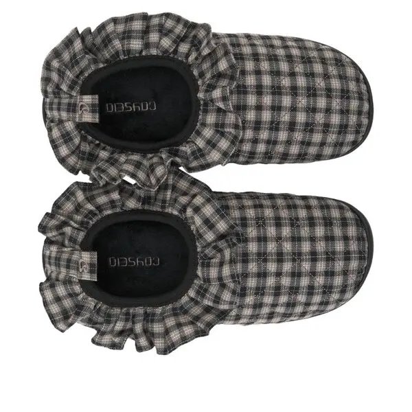 SUBU X Coyseio Fluff Check Padded Slippers