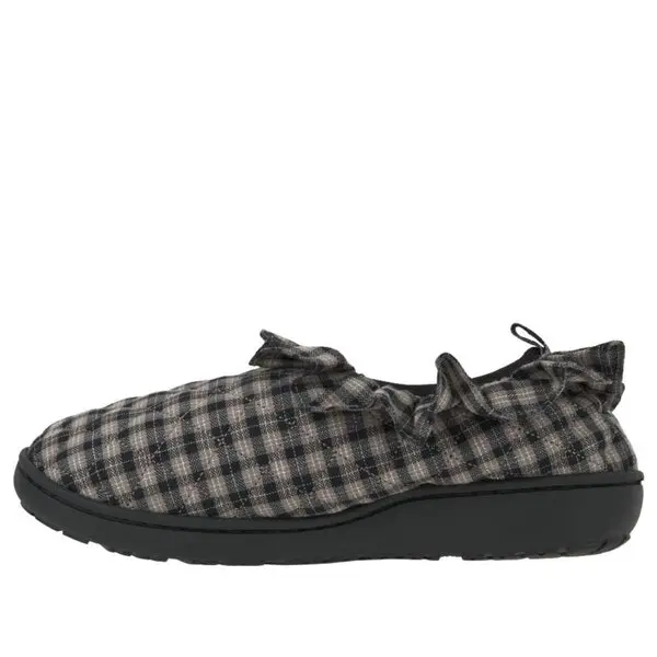 SUBU X Coyseio Fluff Check Padded Slippers - Check Brown