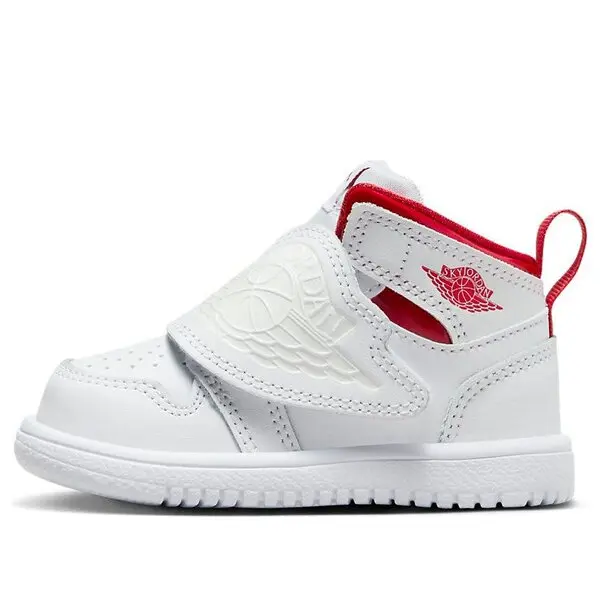 JORDAN 1 Sky High Top Sneakers - White/red