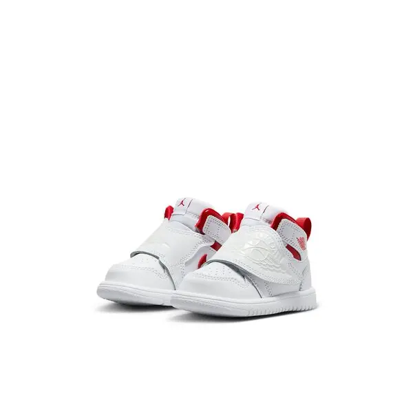 JORDAN 1 Sky High Top Sneakers - White/red