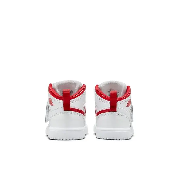 JORDAN 1 Sky High Top Sneakers - White/red